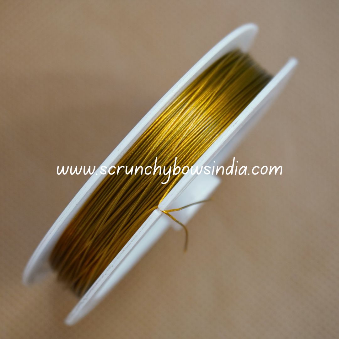 Gold Gear Wire (1 PIECE) – ScrunchyBows