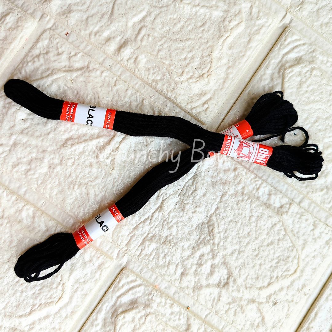 Embroidery Thread - Black – ScrunchyBows