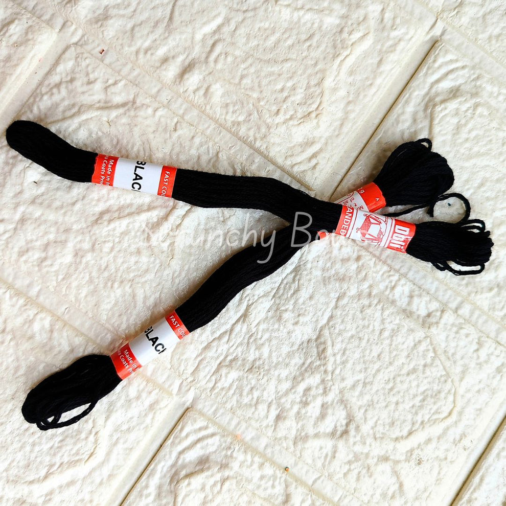 Embroidery Thread - Black – ScrunchyBows